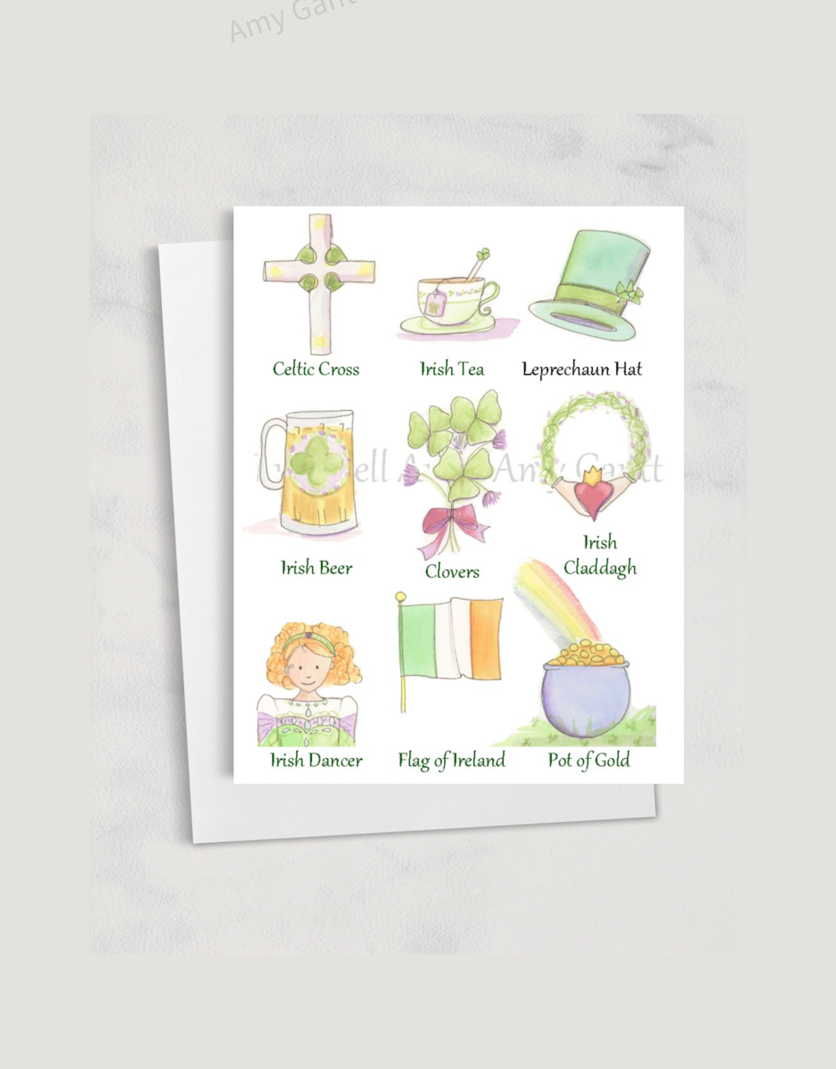 St. Patrick's Day - Symbols of the Irish Greeting Card | Lula Bell ...
